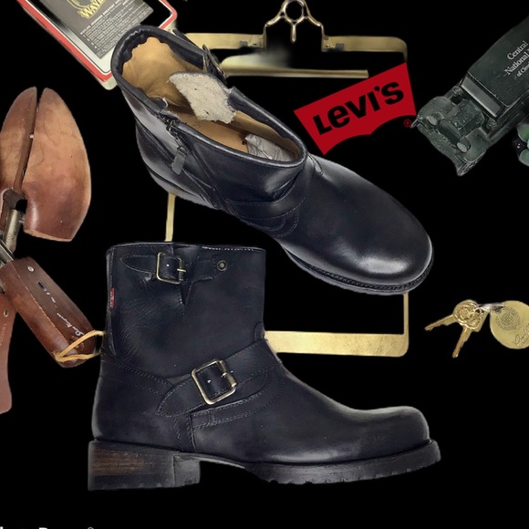Levi's | Shoes | Levis Engineer Zip Quality Leather Biker Boots | Poshmark